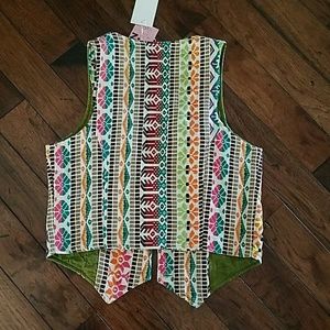 V&I | Jackets & Coats | Buckle Multi Color Vest | Poshmark